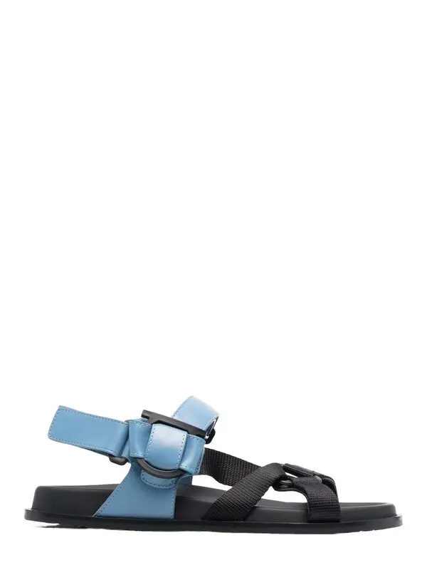FERRAGAMO Strappy Leather Sandals - Blue