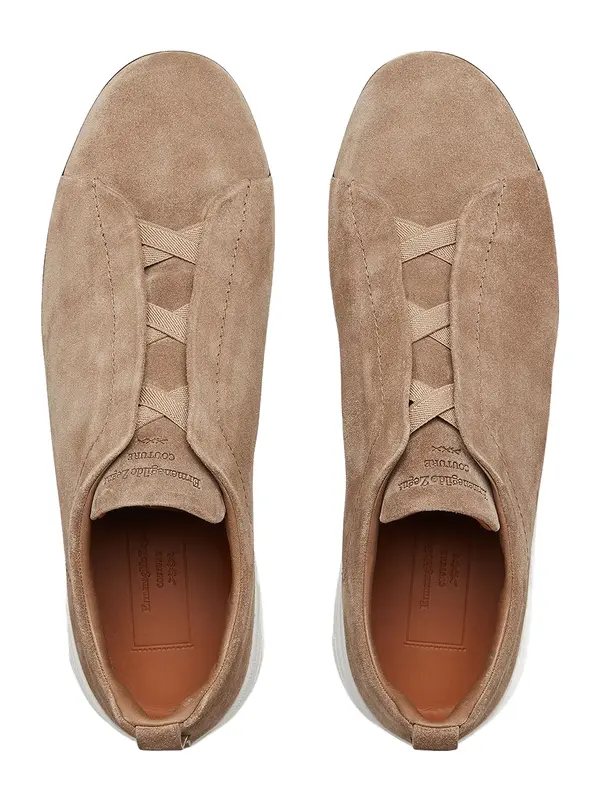 Zegna Triple Stitch Slip-on Sneakers - Neutrals