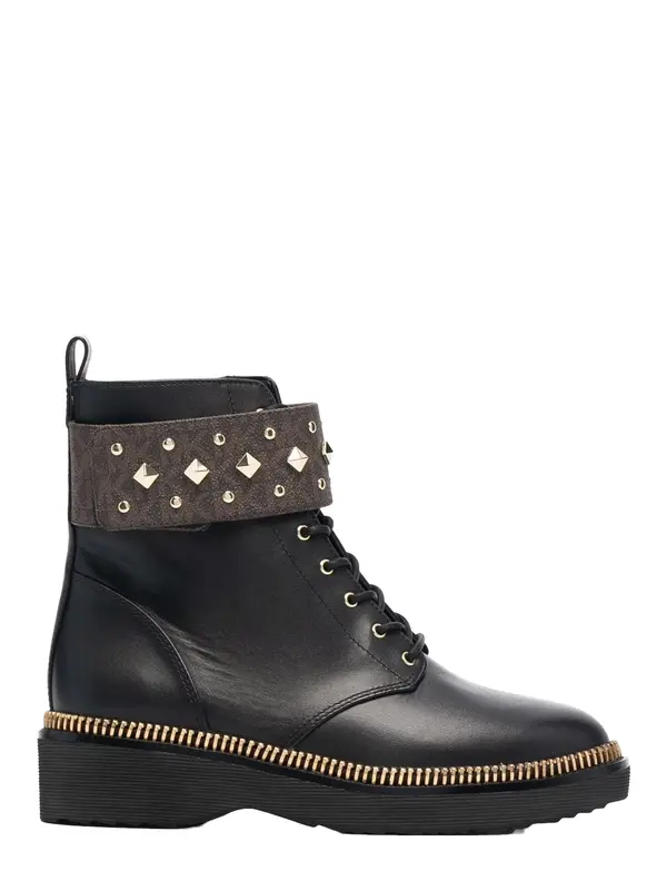 Michael Kors Haskell Studded Leather Boots - Black