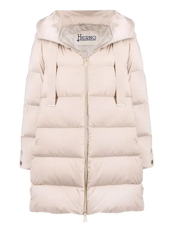 Herno Hooded Padded Coat - Neutrals