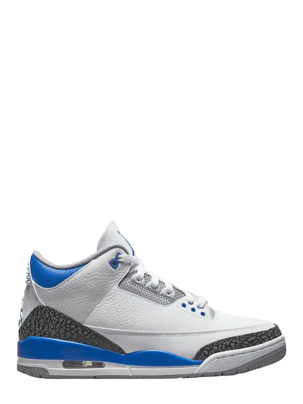 JORDAN Air 3 Retro Racer Blue Sneakers - White