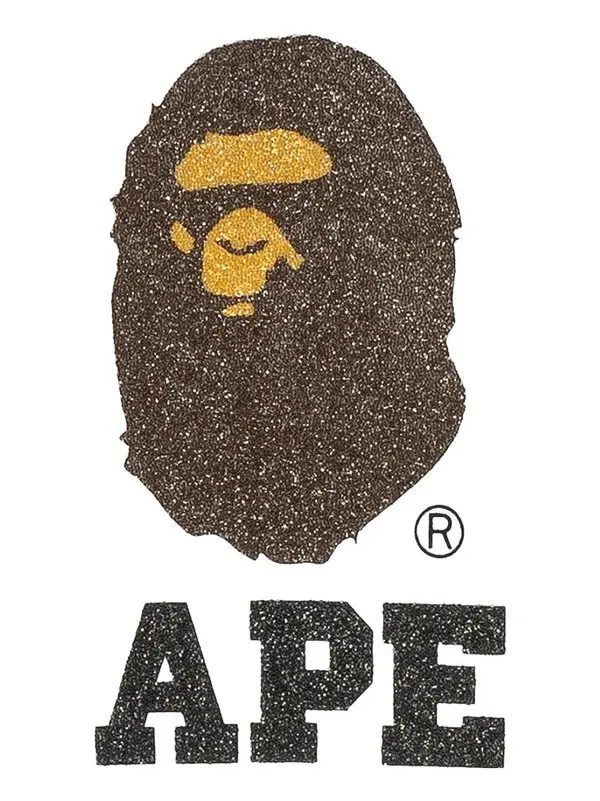 A BATHING APE Glass Beads College T-shirt - White