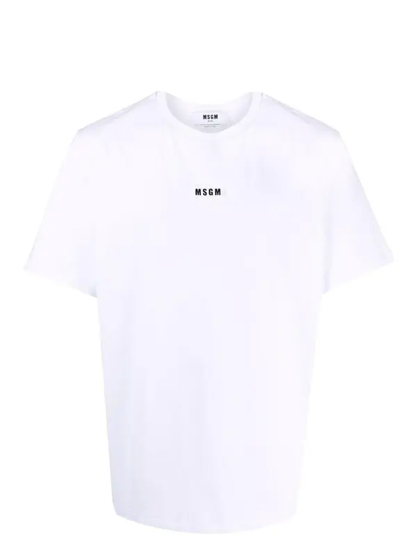 MSGM Logo-print Cotton T-shirt - White