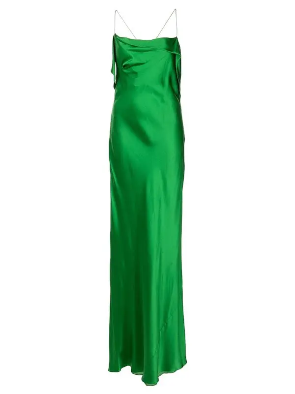 Michelle Mason Bias-cut Gown - Green