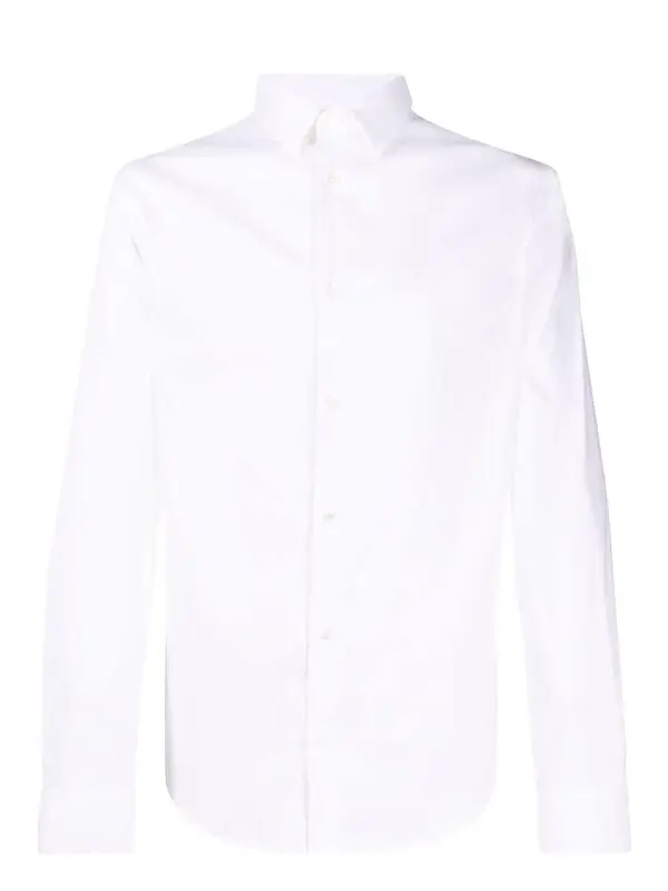 Emporio Armani Logo-patch Longsleeved Shirt - White