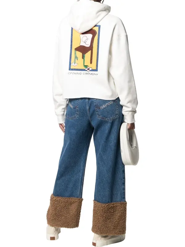 Opening Ceremony Flower Chair Graphic Hoodie - Neutrals