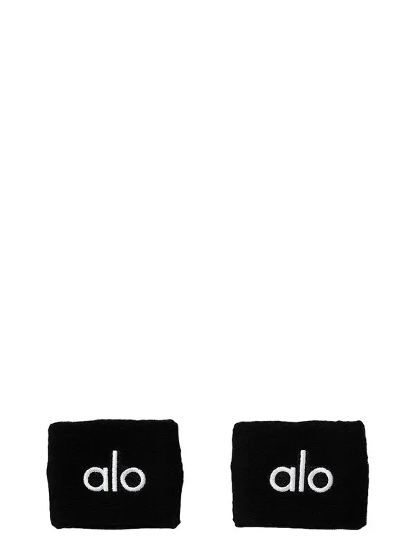 Alo Yoga Glow Terry Wristband 2-pack - Black