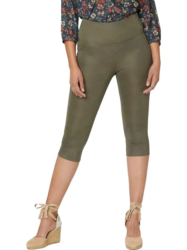 NYDJ Pull-on Capri Leggings - Moss