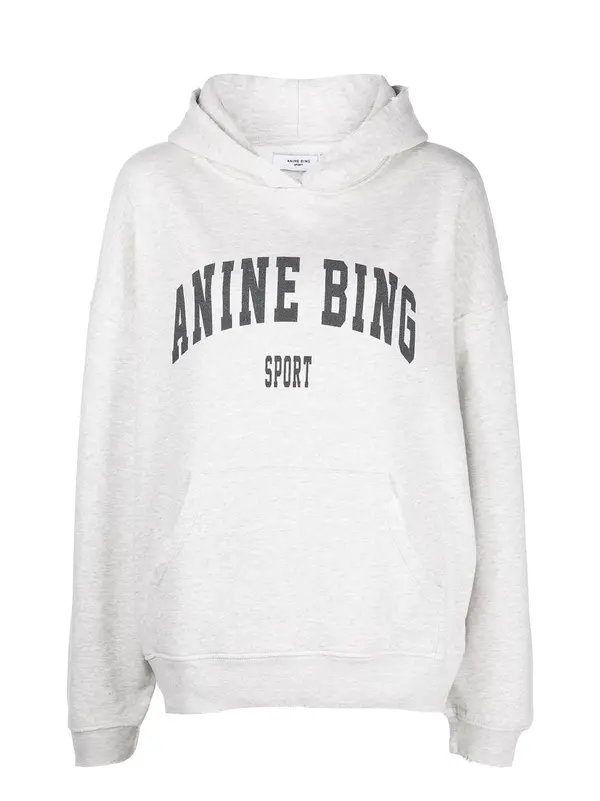 ANINE BING Harvey Logo-print Sweatshirt - Grey
