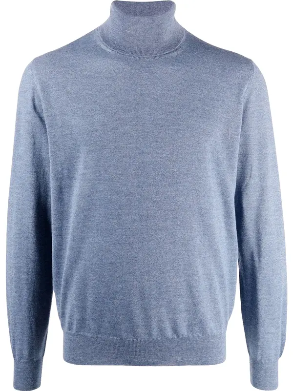 Canali Roll-neck Sweater - Blue