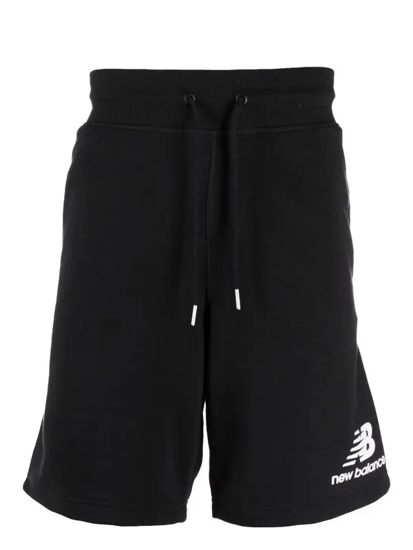 NEW BALANCE Logo-print Track Shorts - Black