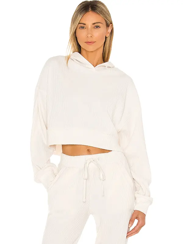 Alo Yoga Muse Cropped Hoodie - Ivory