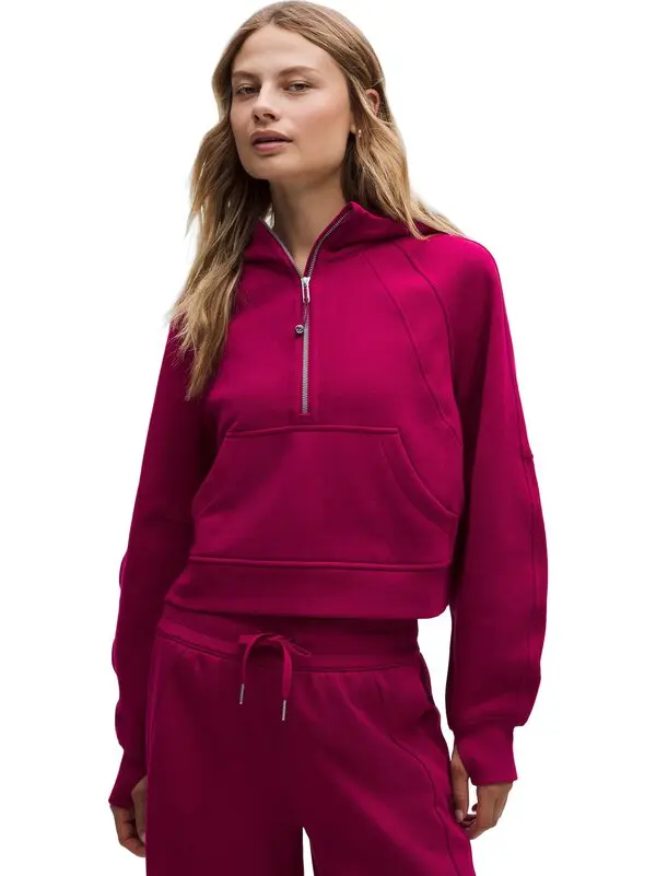 Lululemon Scuba Oversized Half-zip Hoodie - Berry Rumble