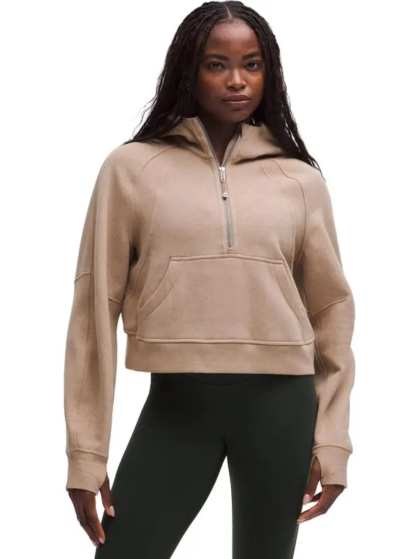Lululemon Scuba Oversized Half-zip Hoodie - Heathered Nutmeg