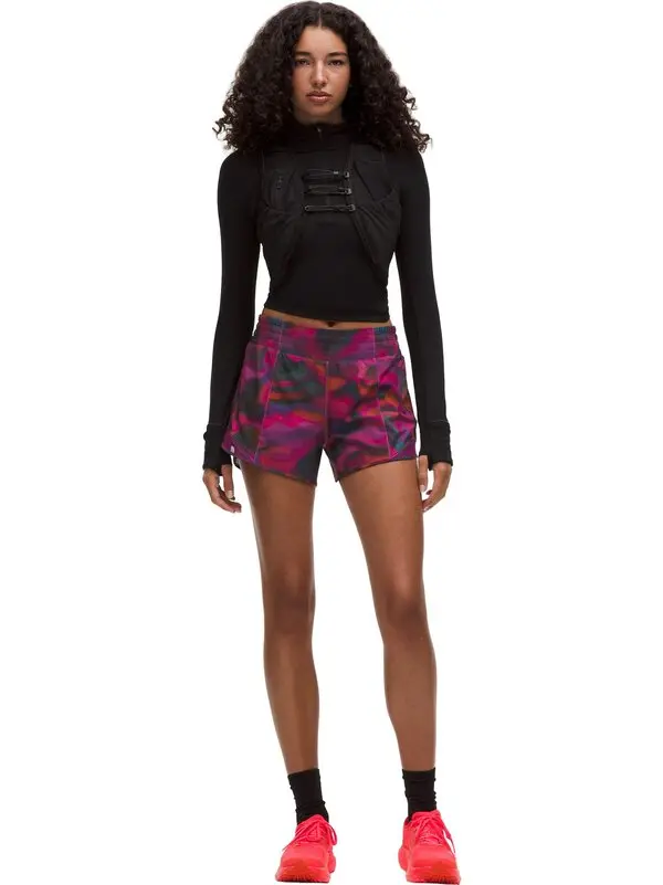 Lululemon Hotty Hot High-rise Lined Short - Blend Glow Multi/chilled Grape