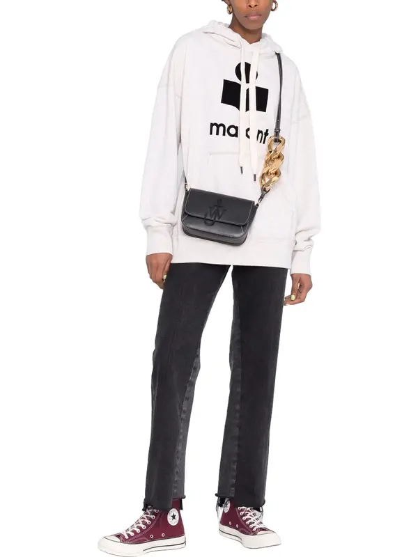 MARANT ETOILE Mansel Logo-print Hoodie - Neutrals