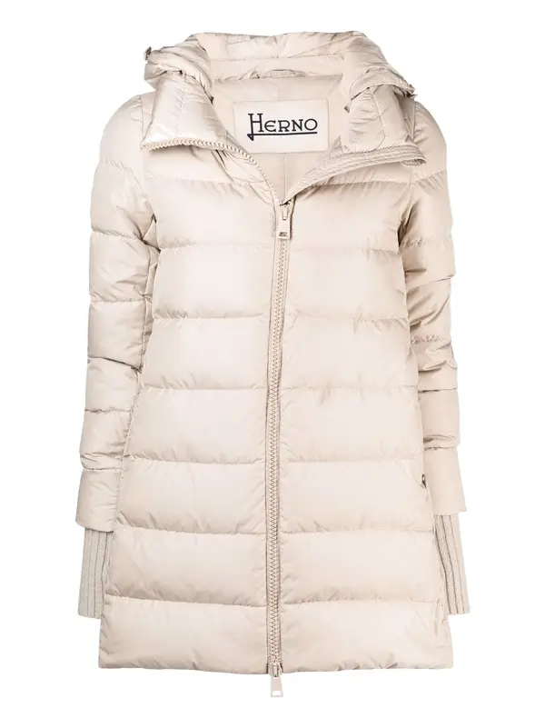 Herno Padded Hooded Coat - Neutrals