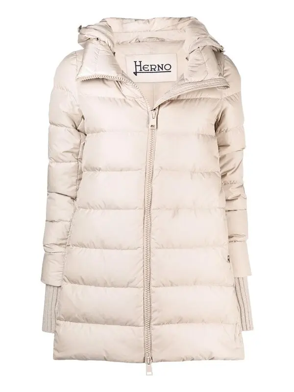 Herno Padded Hooded Coat - Neutrals