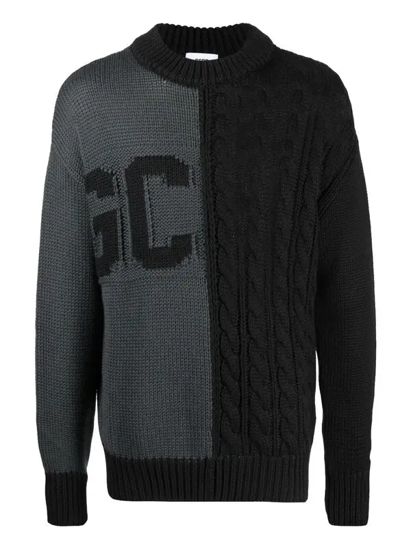 Gcds Logo Cable-knit Jumper - Black