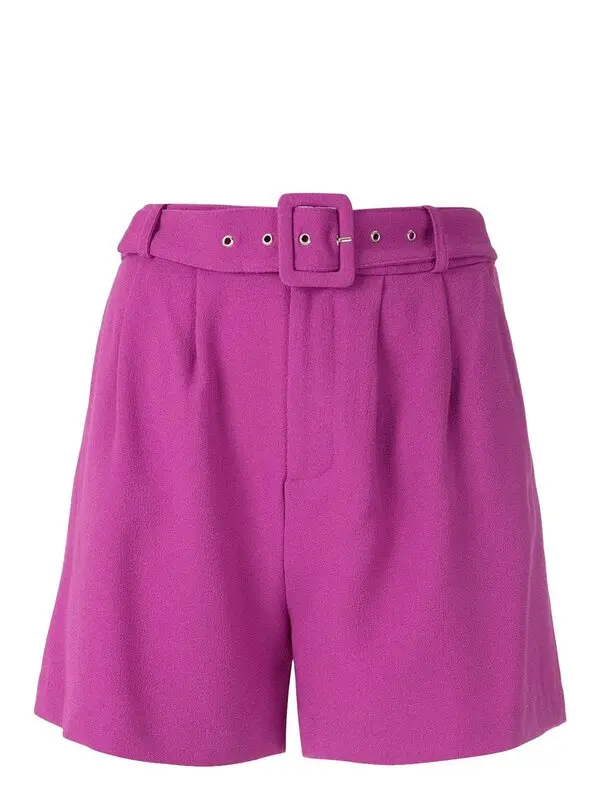 OLYMPIAH Manege Belted Shorts - Purple