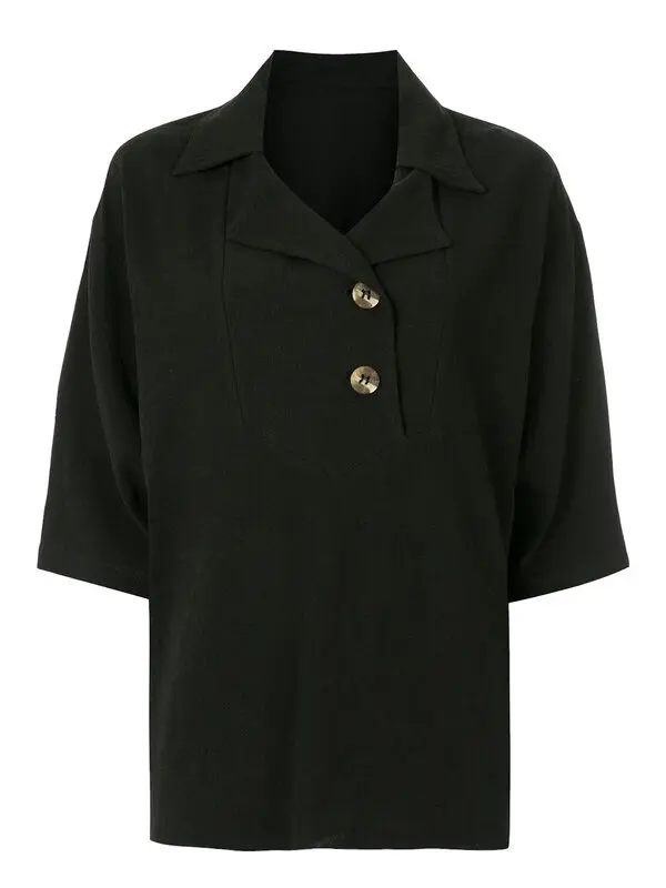 OLYMPIAH Zuzu Buttoned Blouse - Black