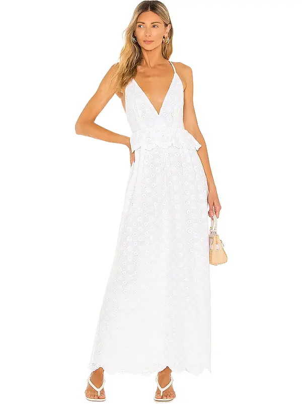 Tularosa Brier Embroidered Dress - White