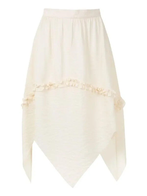OLYMPIAH Sophia Asymmetric Skirt - Neutrals