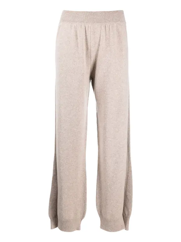 BARRIE Tapered-leg Cashmere Trousers - Neutrals