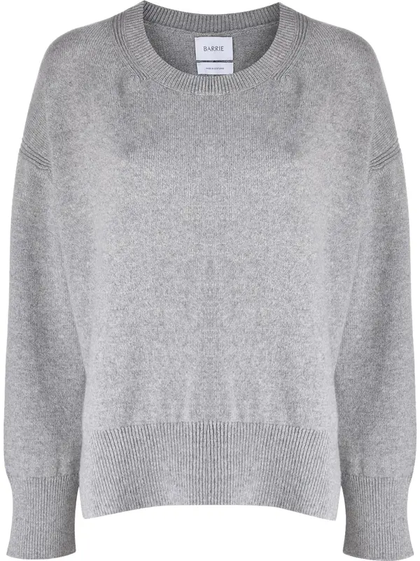 BARRIE Iconic Cashmere Pullover - Grey