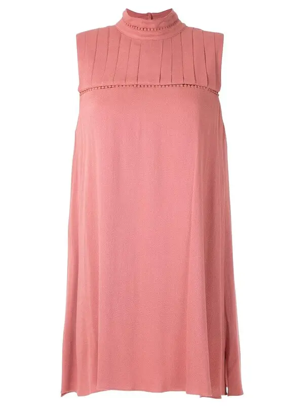 OLYMPIAH Hagia Pleat-detail Dress - Pink