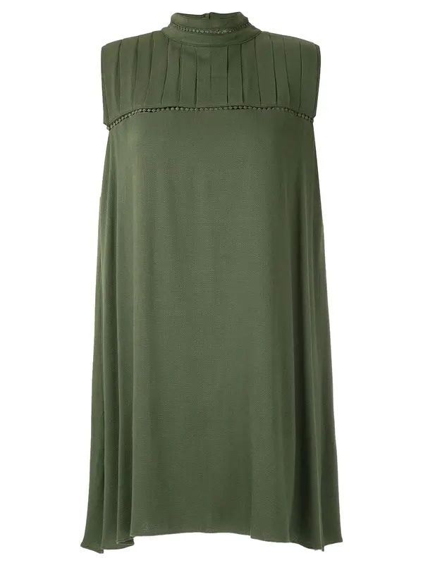 OLYMPIAH Hagia Pleat-detail Dress - Green