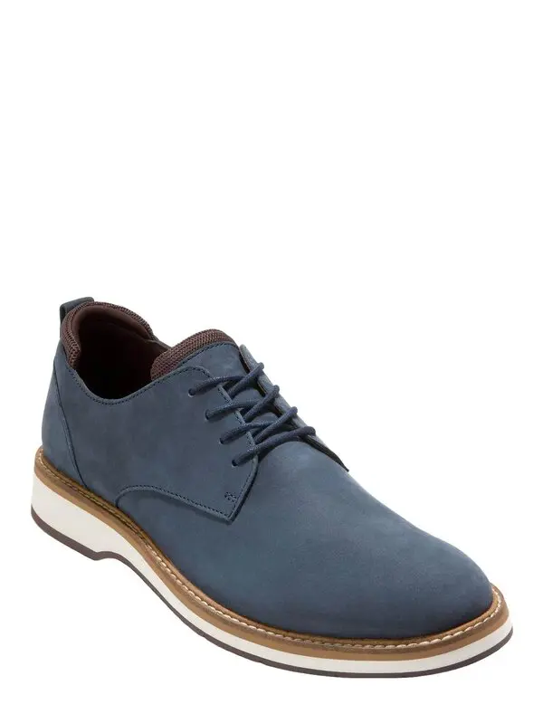 Cole Haan Osborn Plain Toe Derby - Navy Nubuck/ivory