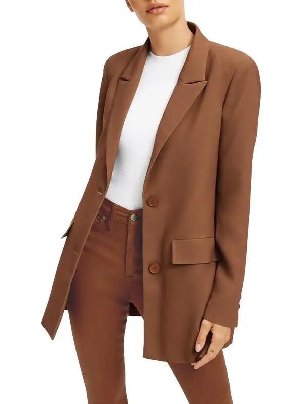 Good American Trench Blazer - Burnt Caramel002