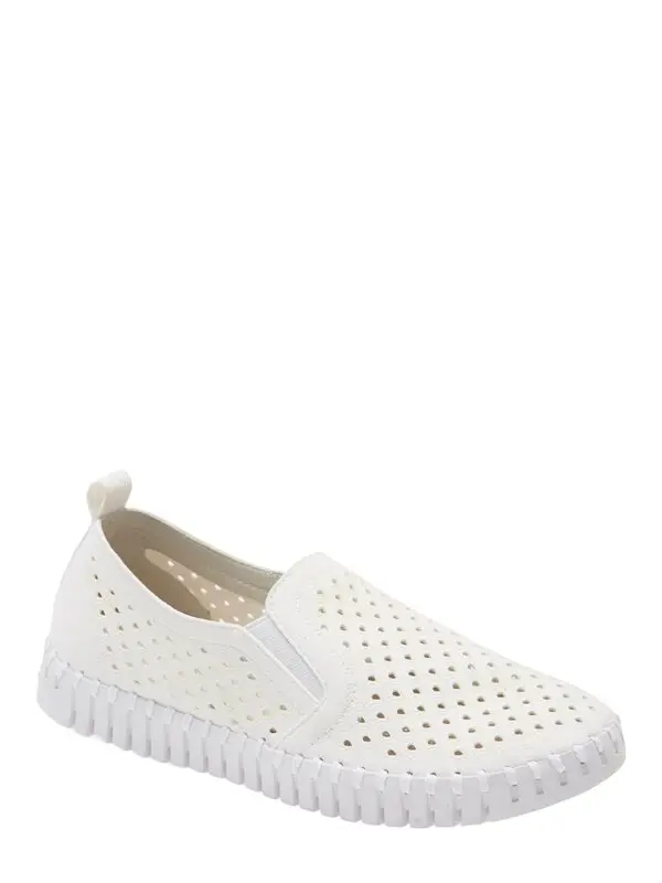ILSE JACOBSEN Tulip Perforated Slip-on Sneaker - White