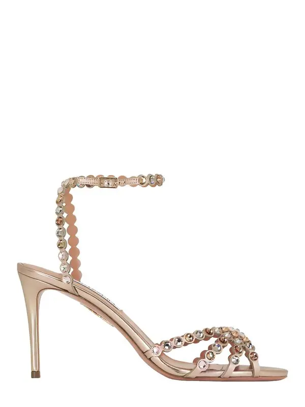 AQUAZZURA Tequila Stiletto Sandals - Gold