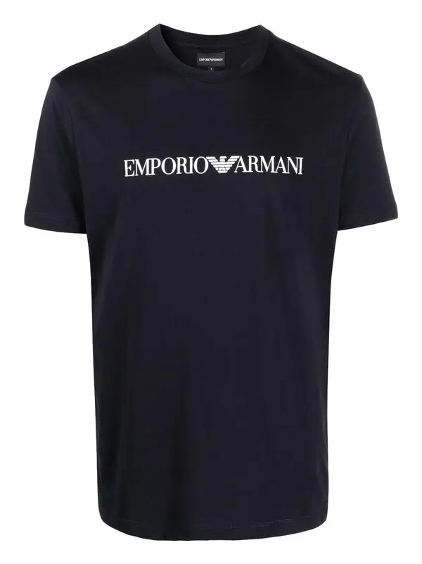 Emporio Armani Logo-print T-shirt - Blue