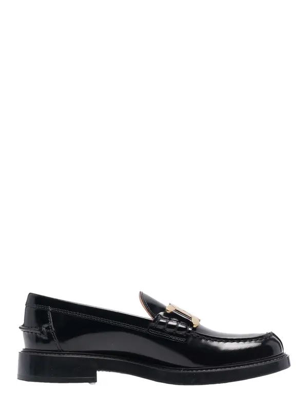 TOD'S Chain-plaque Loafers - Black