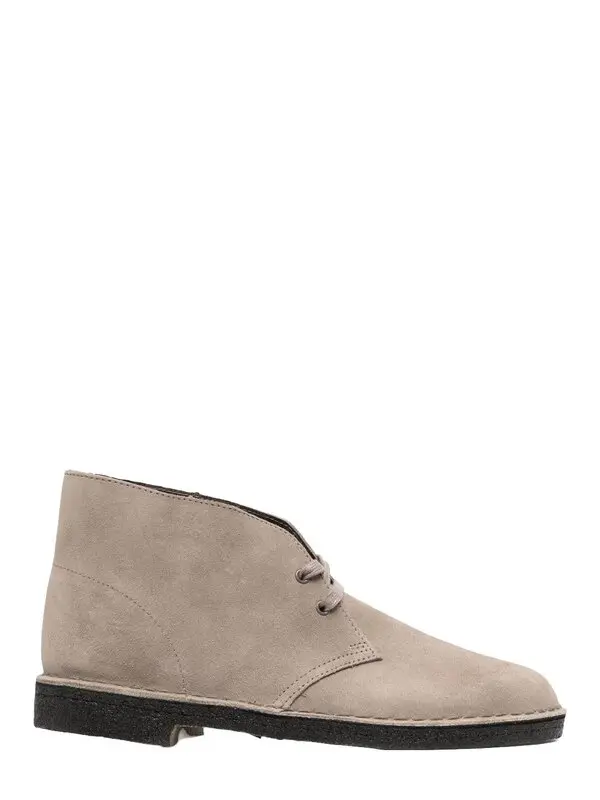 Clarks Lace-up Suede Boots - Grey