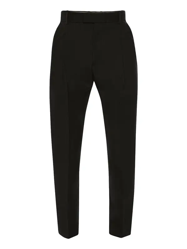 Alexander McQueen Tailored Satin-panel Trousers - Black