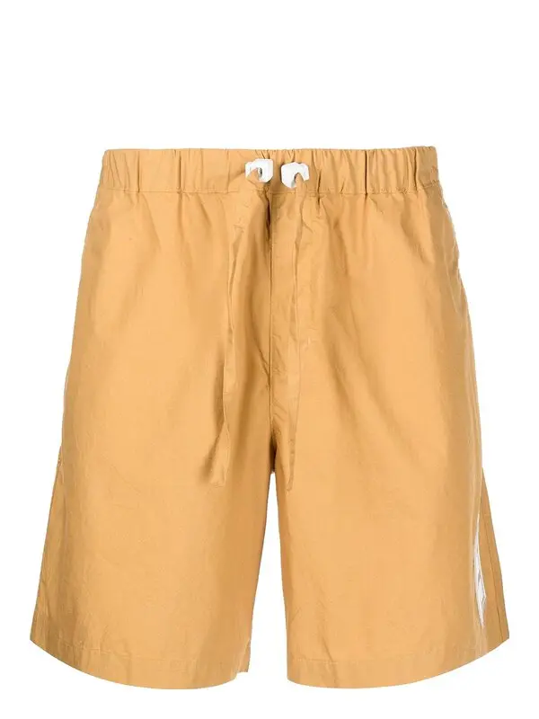 ROMEO HUNTE Crinkled Drawstring-waist Shorts - Yellow