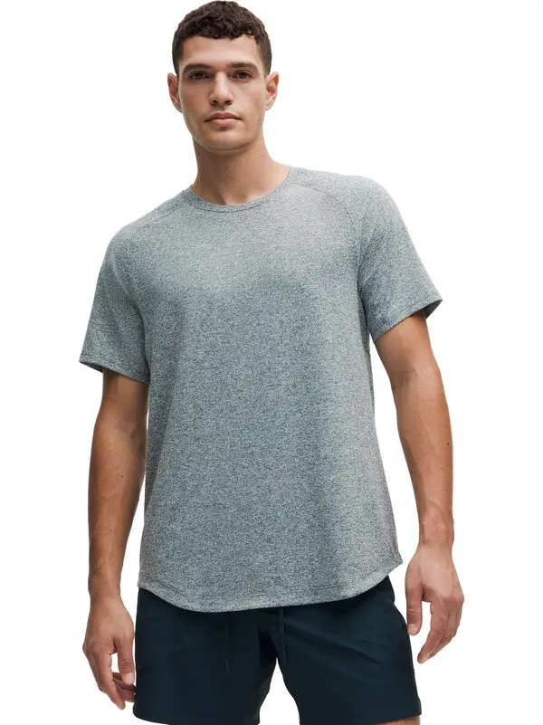 Lululemon License To Train Short-sleeve Shirt - Heathered Indochine Blue