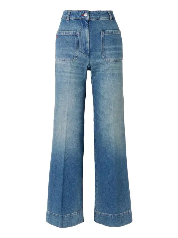 Victoria Beckham Alina High-rise Wide-leg Jeans - Blue