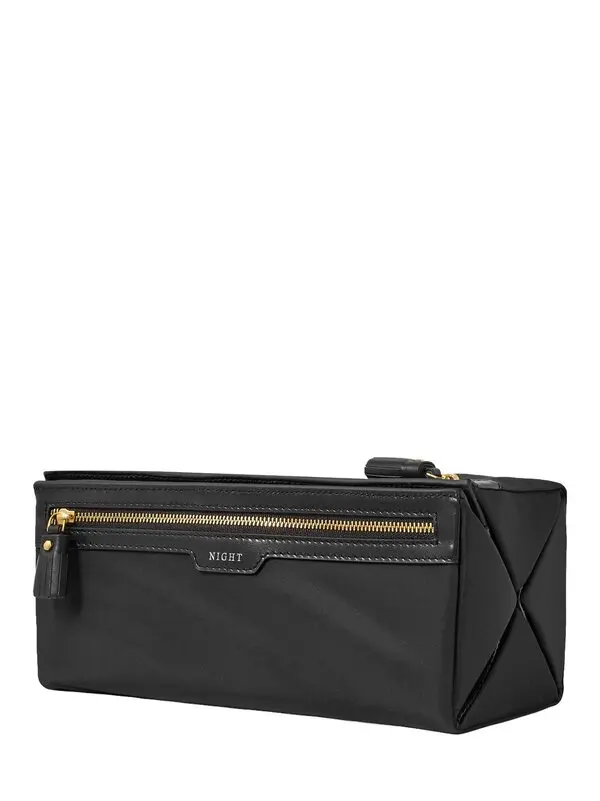ANYA HINDMARCH Night And Day Recycled Shell, Pvc And Leather Cosmetics Case - Black