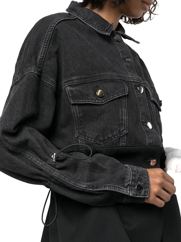 ROMEO HUNTE The Bond St. Denim-panel Jacket - Black