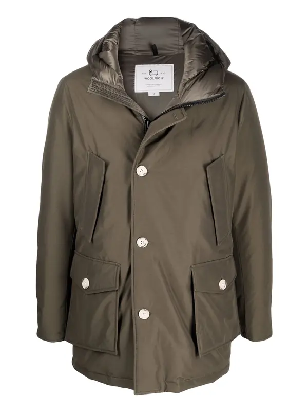 Woolrich Hooded Padded Coat - Green