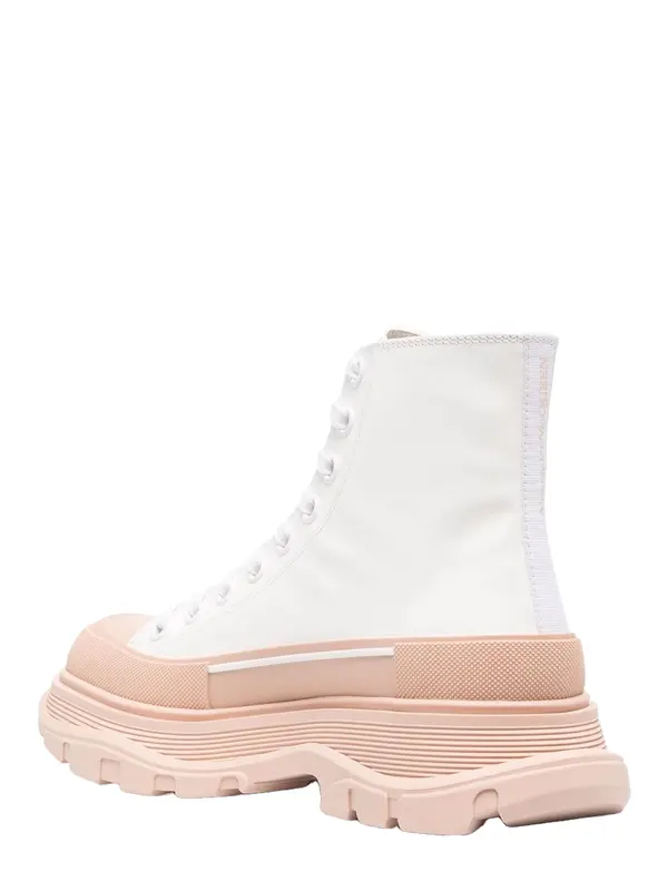 Alexander McQueen Tread Slick Lace-up Ankle Boots - White