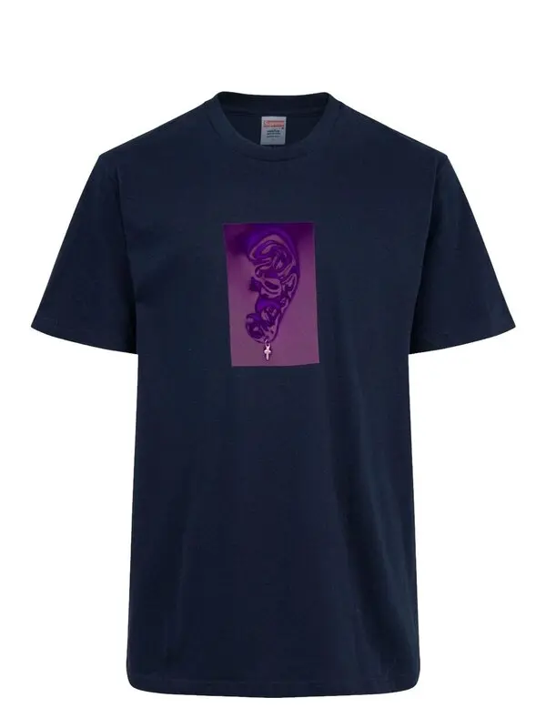 Supreme Ear Graphic-print T-shirt - Blue