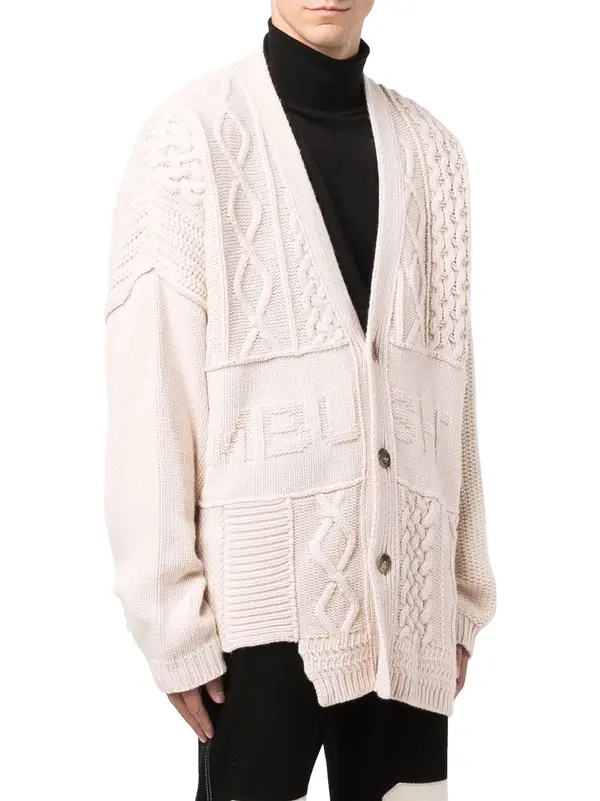 AMBUSH Patchwork-knit Cardigan - Neutrals