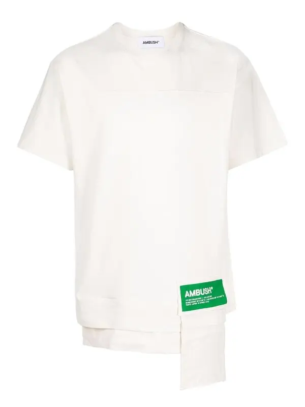 AMBUSH Waist-pocket Logo-patch T-shirt - Neutrals