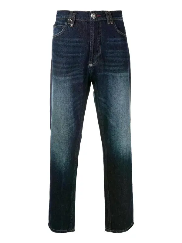 Philipp Plein Carrot Fit Straight-leg Jeans - Blue